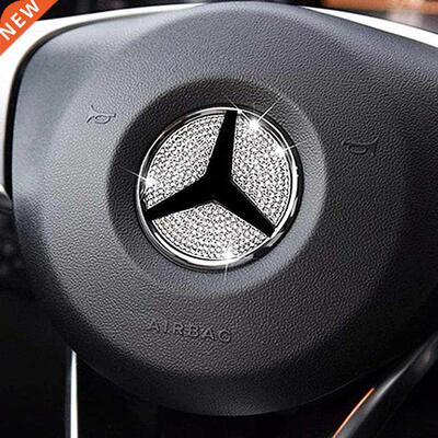 Car Steering Wheel Crystal Emblem Diamond Sticker for Merced