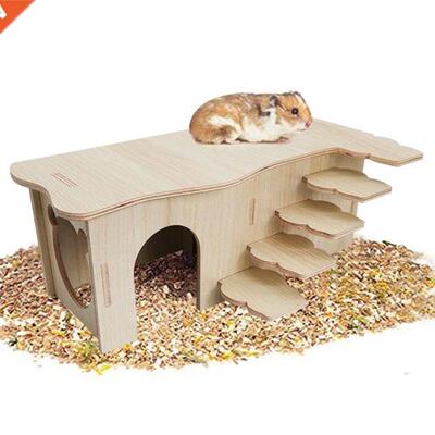 G6DA Hamster Wooden Hdeout Dwarf Hamster Hut wth Wndows S