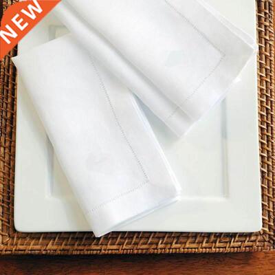 Hemstitched Cotton Napkins Cloth Dinner White Table Napkin B
