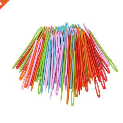 100Pcs Chldren Colorful Plastc 7cm Needles Tapestry Bnca