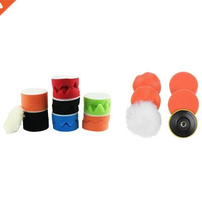 15 Pcs 80Mm (3nch) Buffng Polshng Sponge Pads Kt & 6Pcs