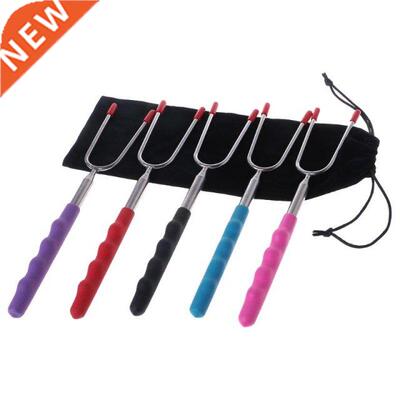 Telescoping BBQ Fork Roasting Sticks Marshmallow Hot Dog Smo