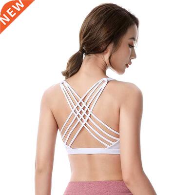 Fitness Sports Bra for Women Push Up Wirefree Padded Crisscr