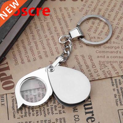 10X Portable Metal Magnifier Reading Map Jewelry Folding Key