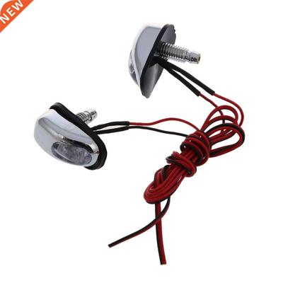 2 Car Auto Blue LED Washer Nozzle Spray Squirter Windscreen