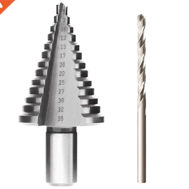 HSS Step Drill Metal Set with 4 mm M35 Metal Drill for Plast_虎窝淘