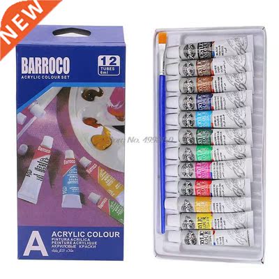 6 ML 12 Color Professional Acrylic Paint Watercolor Set Han