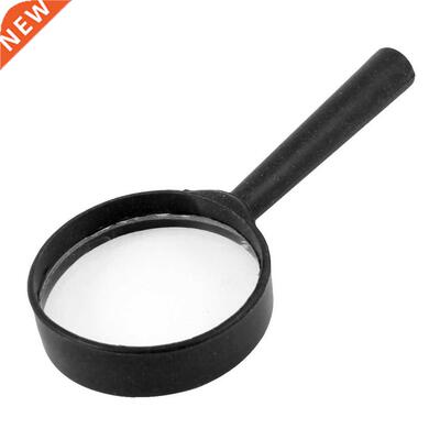 Handheld Black Frame 40mm Lens 3X Magnifier Magnifying Glass