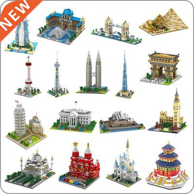 Hot YZ Blocks Mini Architecture model Taj Mahal building Br