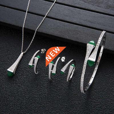 NEW Famous Brand 4pcs Waterdrop Jewelry Sets For Women Weddi