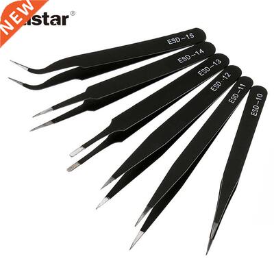 ESD Anti-Static Stainless Steel Tweezer Set Maintenance Repa