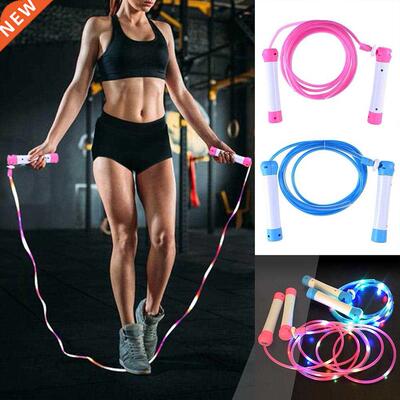 Gym Kids/Adults Flashing LED Jump Cord Glowing Skipping Rope