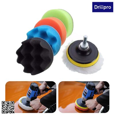 6Pcs 3inch Sponge Polishing Waxing Buffing Pads Set for Comp