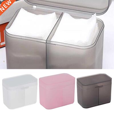 Clear Plastic Organizer Holder Cotton Swab Nail Towels Makeu
