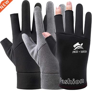 Winter Outdoor Ice Fishing Gloves Windproof Waterproof Rubb