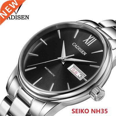CADISEN Men`s Watch Japan NH5 Movement Automatic Mechanica