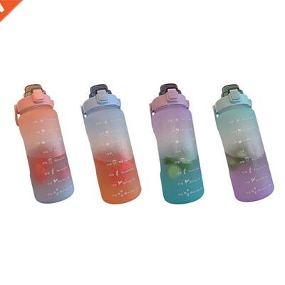 2L Large Capacity Water Bottle With Bounce Cover Time Scale