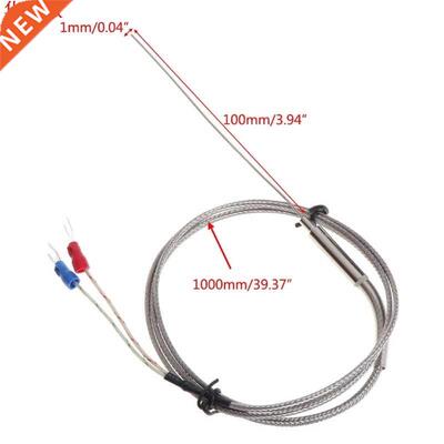 K-Type Thermocouple Probe 1mm x 100mm 2-wires Temperature Se