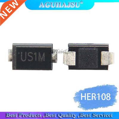 100pcs Rectifier Diode HER108 1A 1000V SMA US1M