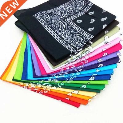 Bandana kerchief Unisex Hip Hop Black Hair Band Neck Scarf S