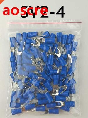 100PCS/Pack SV2-4 Blue Cold pressed terminals Cable Wire Con