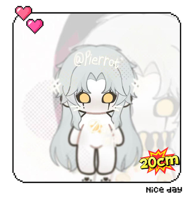 精致爆款怪诞马戏团pierrot 20cm棉花娃娃可爱毛绒玩具高颜值玩偶