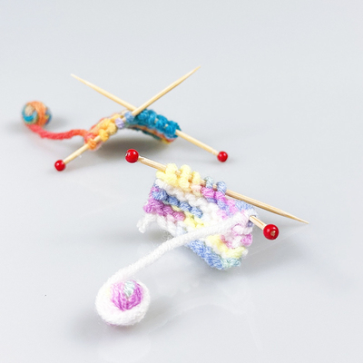 仿真毛衣针织场景微缩小毛线