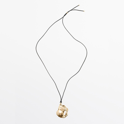 抽象异形金属吊坠项链