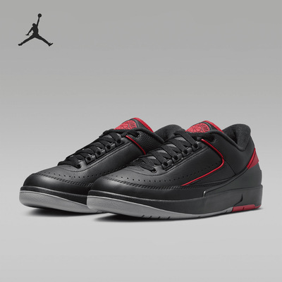 Jordan Air Jordan 2 Low Black Fire Red复古篮球鞋DV9956-006