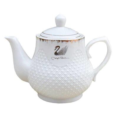 Postage free ceramic big teapot white large capacity filter