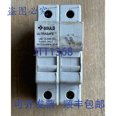 供应GOULD ULTRASAFE USCC2 2 极保险丝座 30A 600V 带保险丝