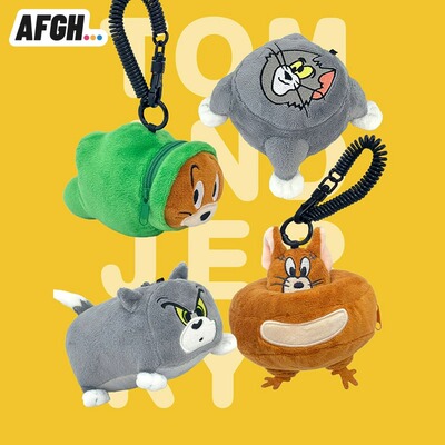 正版猫和老鼠变形毛绒小包挂件