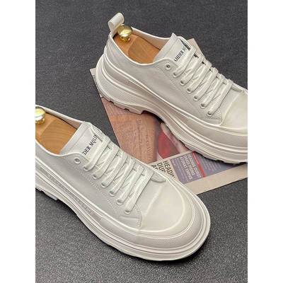 潮牌2025秋季新款男士时尚休闲鞋韩版个性百搭防滑厚底松糕底板鞋