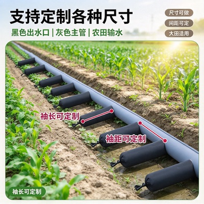 5寸水带厂家直销加厚浇地灌溉神器布管子垄沟地龙多袖水龙带农用