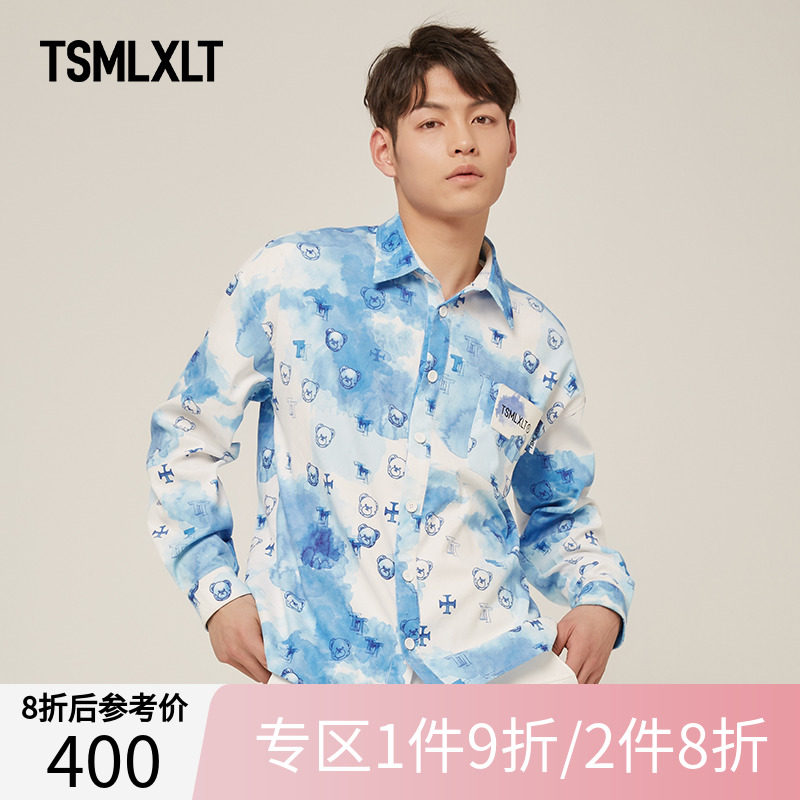 TSMLXLT【TT Bear系列】潮牌时尚个性上衣印花趣味长袖衬衫男女款_虎窝淘