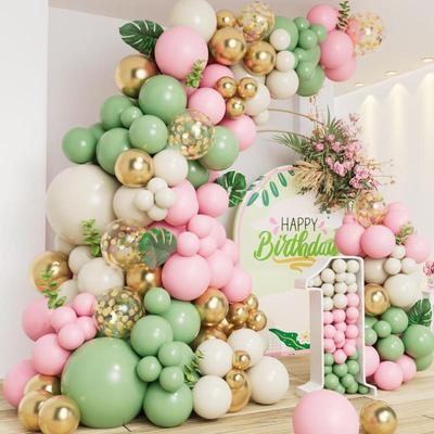 Christmas Halloween 109pcs Green Pink Ballon Arch Garland