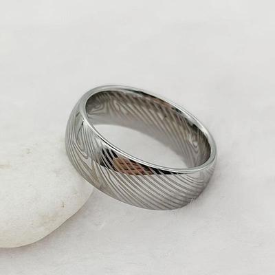 n's Damascus Ring Tungsten Faion Jewelry Unique钨丝戒指
