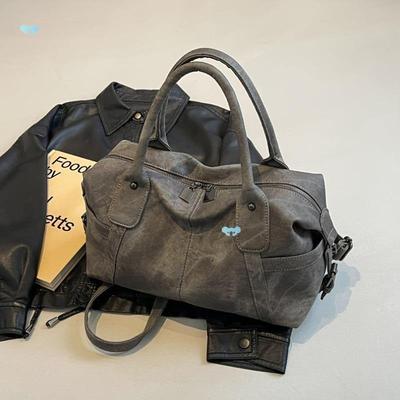 Retro Faion Tote Bag Large Capacy Retro Frosted Tote跨境