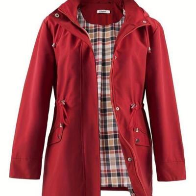 Plain Drawstring Longsleeves Hooded Trench Coat Casual Long