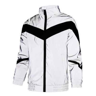 H 43596 Color Block Hooded Jacket 拼色连帽夹克