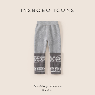 INSbobo儿童纯色打底裤+毛线袜套
