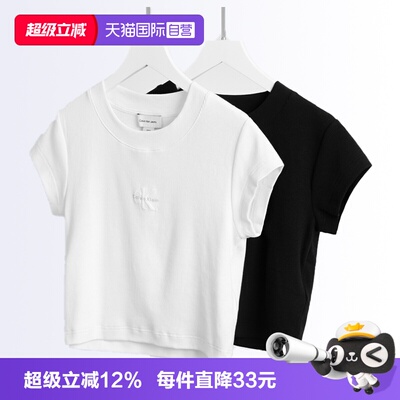CalvinKlein女款修身短袖T恤