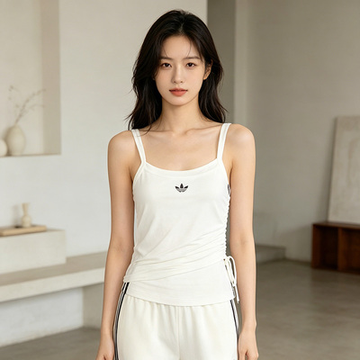 【自营】adidas阿迪达斯女千禧辣妹风无袖T恤修身吊带背心 KW4525
