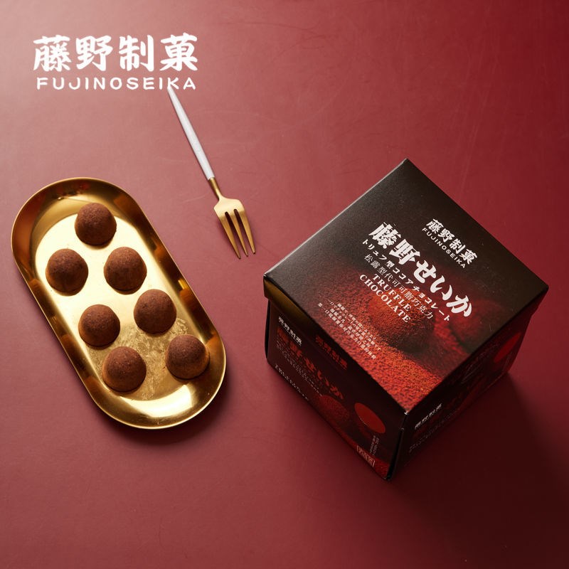 藤野制菓松露形代可可脂巧克力暮雪之吻生巧克力网红休闲零食_虎窝淘