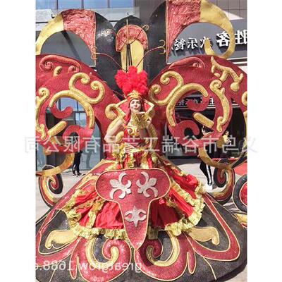 厂家销售专业女王花车户外巡展道具电动巡游花车