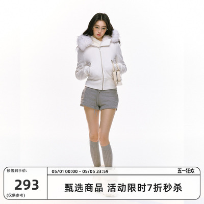 redbling2024秋冬新品拼毛上衣