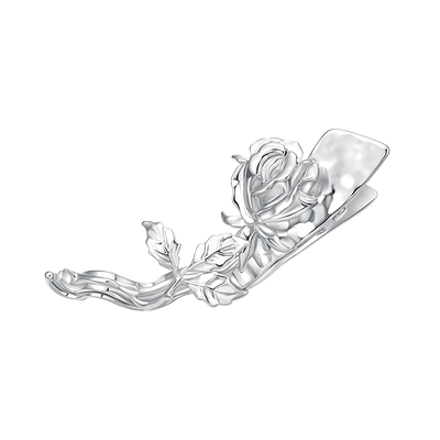 mmagpy925银融化玫瑰发夹女