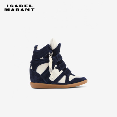 【经典重塑】ISABEL MARANT BEKETT RING拼色绒面革坡跟运动鞋