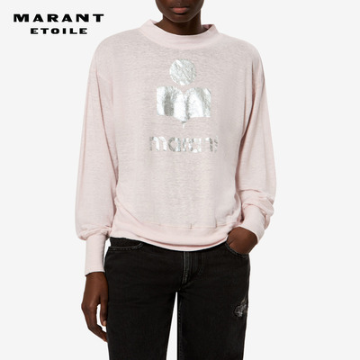 【26早秋新品】MARANT ETOILE KLOWIA圆领徽标长袖针织套头衫
