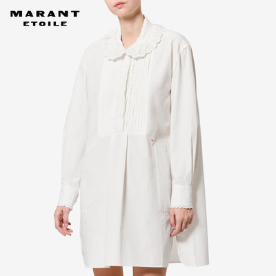 【26秋季新品】MARANT ETOILE NEVENE法式棉质刺绣衬衫式连衣裙